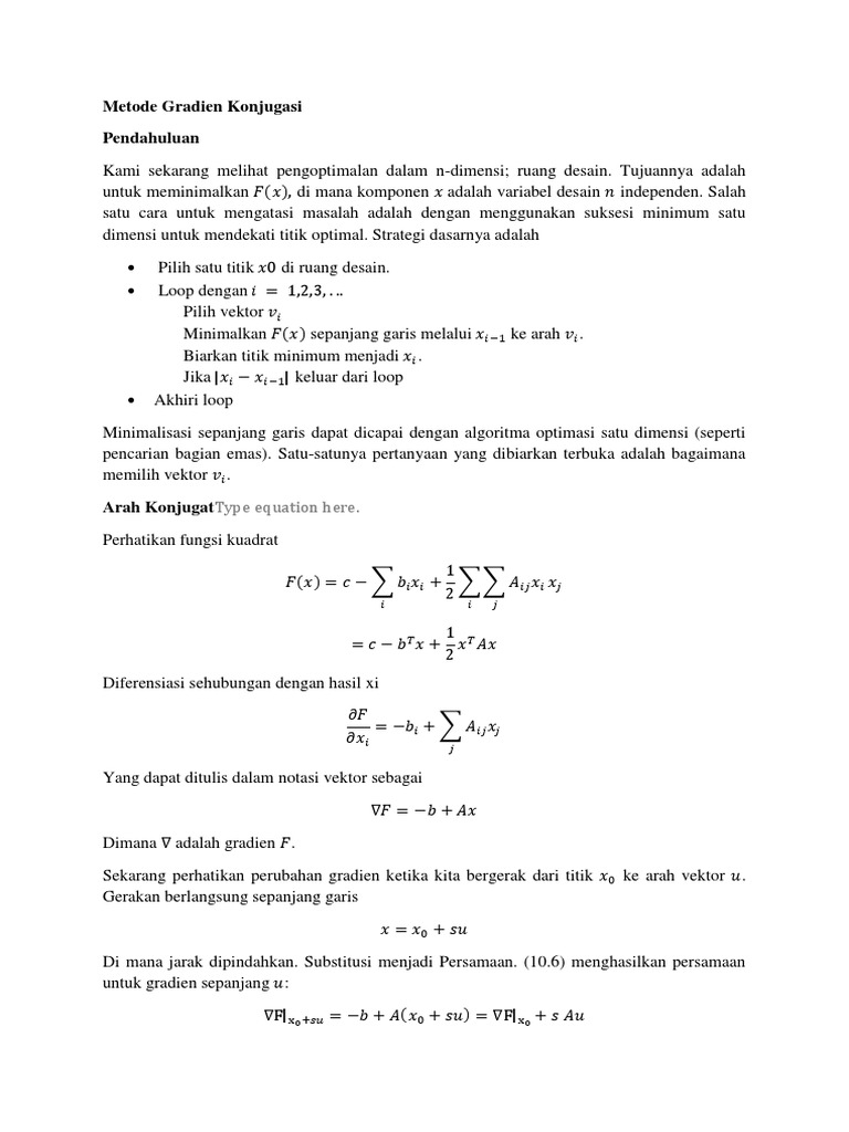Conjugate Gradient Methods | PDF