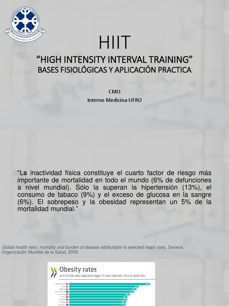 HIIT PPT Bases y Protocolo | PDF | Obesidad | Manejo de la obesidad