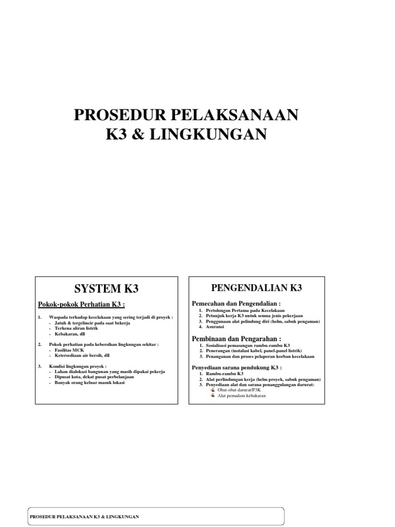 Rencana K3 | PDF