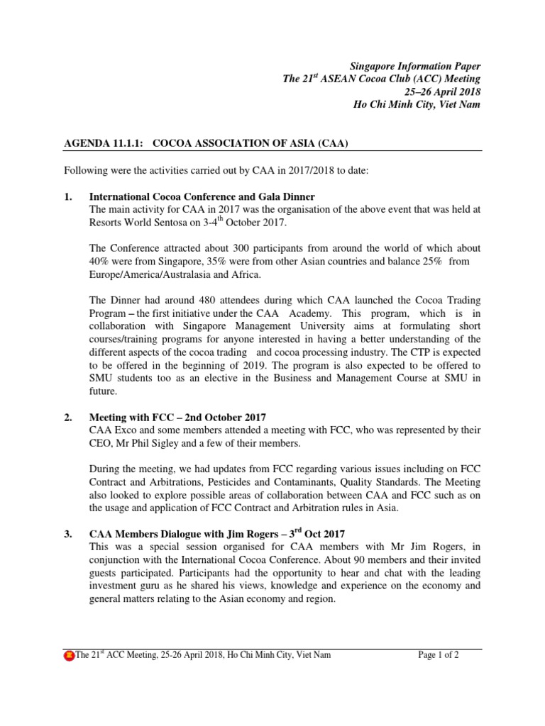 Annex 14 - Agenda 11.1.1 (I) Doc 13 - 11.1.1 Report CAA Singapore 2016 ...