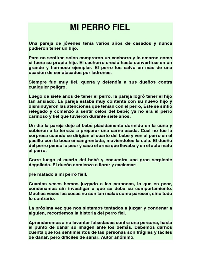 Cuento S Pdf Perros Ocio