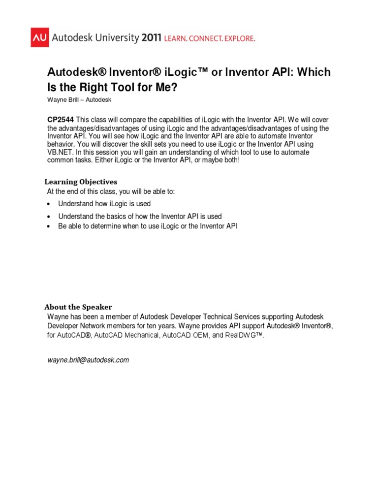 cp2544 Ilogic Inventor Api PDF | PDF | Visual Basic For Applications ...