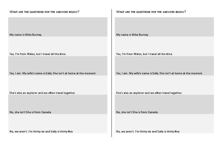 HAT ARE THE Questions FOR THE Answers Below HAT ARE THE Questions FOR ...