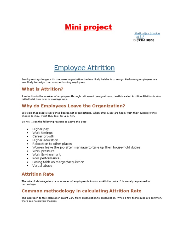 Employee Attrition | Employment | Business