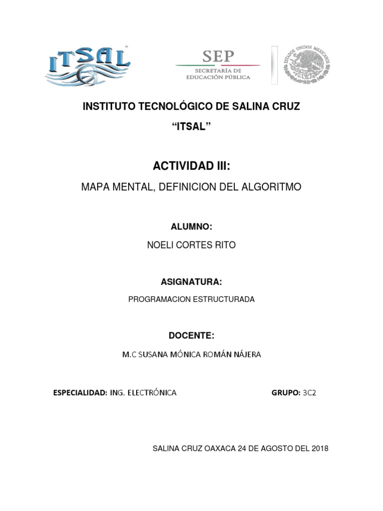 Actividad Iii:: Instituto Tecnológico de Salina Cruz "Itsal" | PDF | Programación de ...