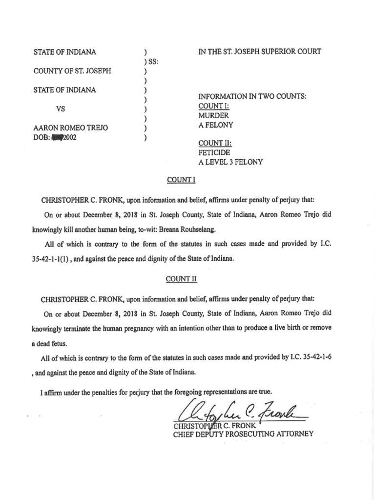 Aaron Trejo Affidavit | PDF
