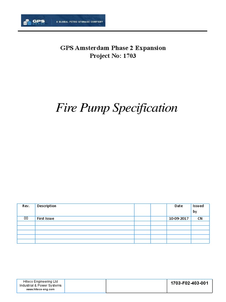 Fire Pump | PDF | Screw | Pipe (Fluid Conveyance)