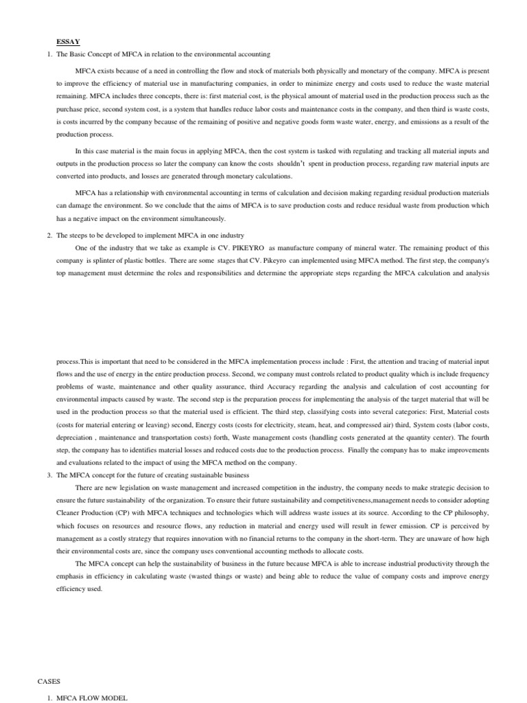 Paper Mfca Unmer Immortal PDF | PDF | Sustainability | Waste