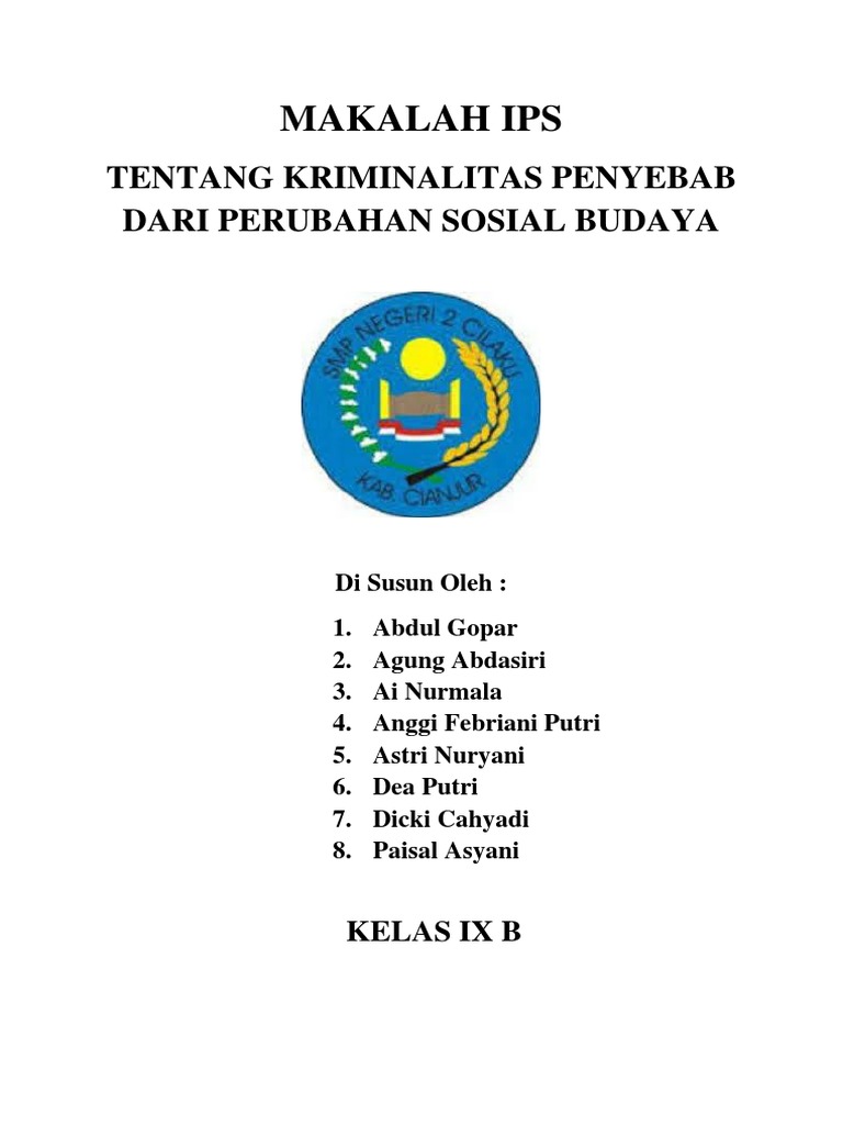 Cover Makalah Ips | PDF