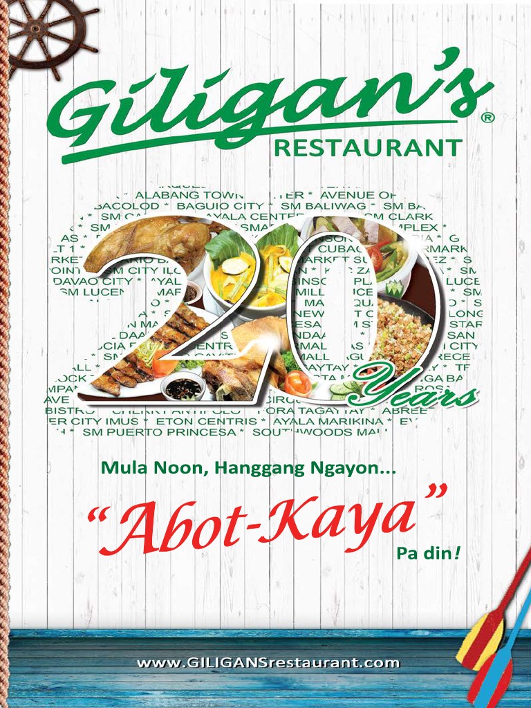 Giligans Menu PDF | PDF