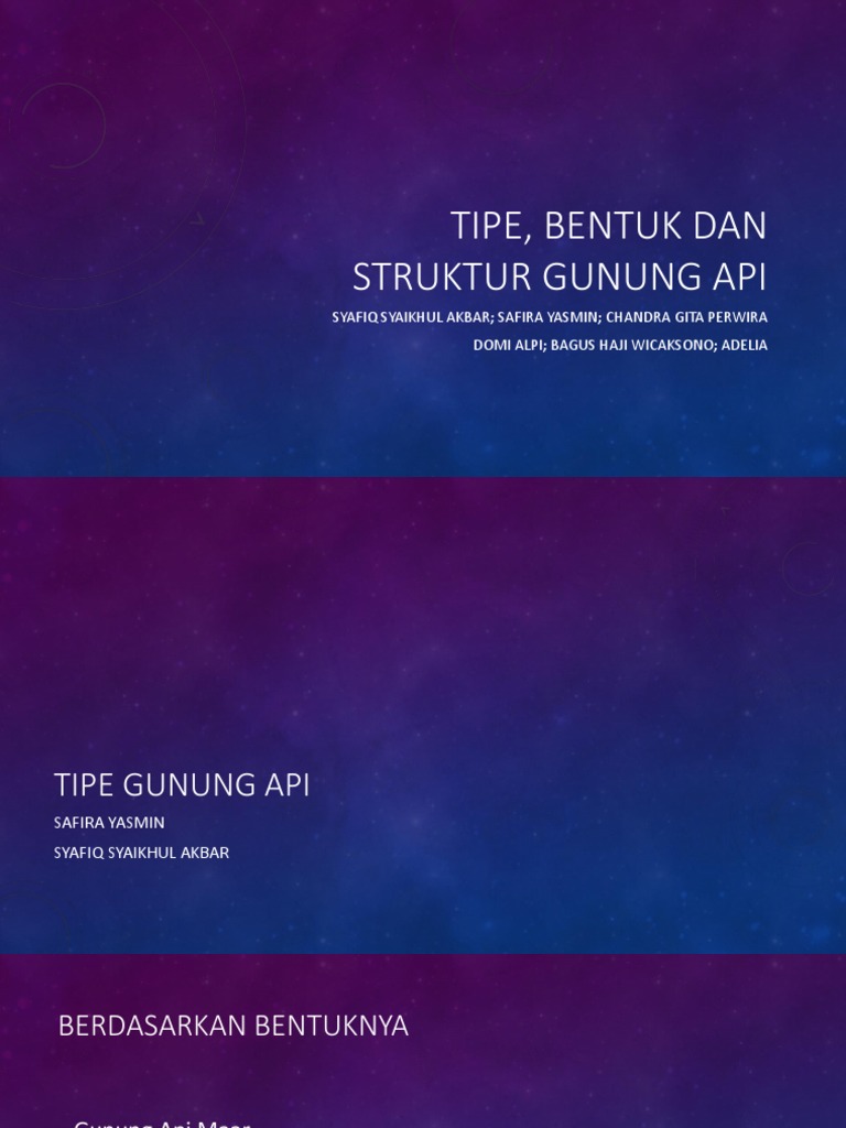 Tipe, Bentuk Dan Struktur Gunung API | PDF