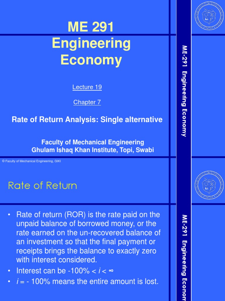 me-291-engineering-economy-rate-of-return-analysis-single-alternative