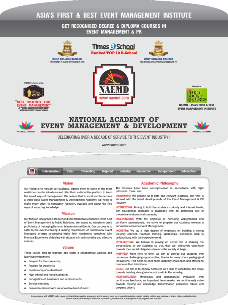 National Academy of Event Management and Development - NAEMD | PDF ...