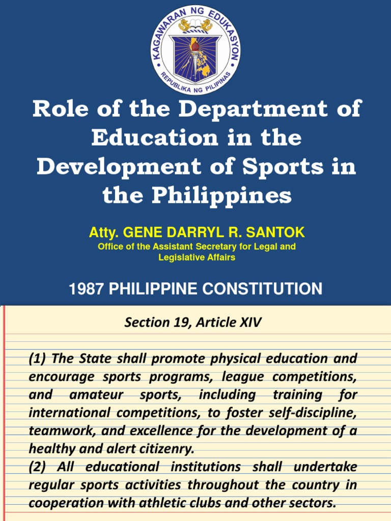 Role of Deped Development of Philippine Sports | PDF | Behavior ...