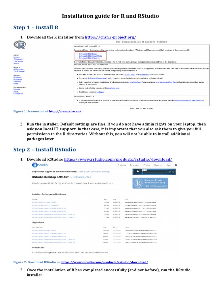 Installation Guide For R and RStudio | PDF | Zip (File Format) | Computing Platforms
