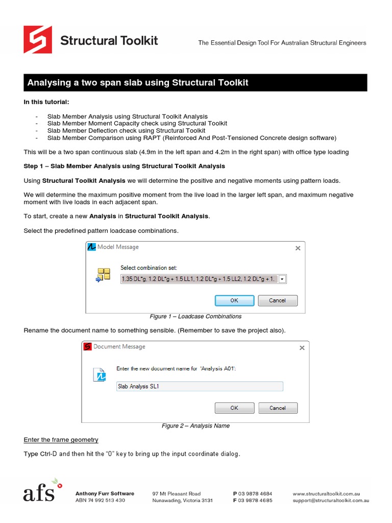 Analysing A Two Span Slab Using Structural Toolkit: in This Tutorial ...