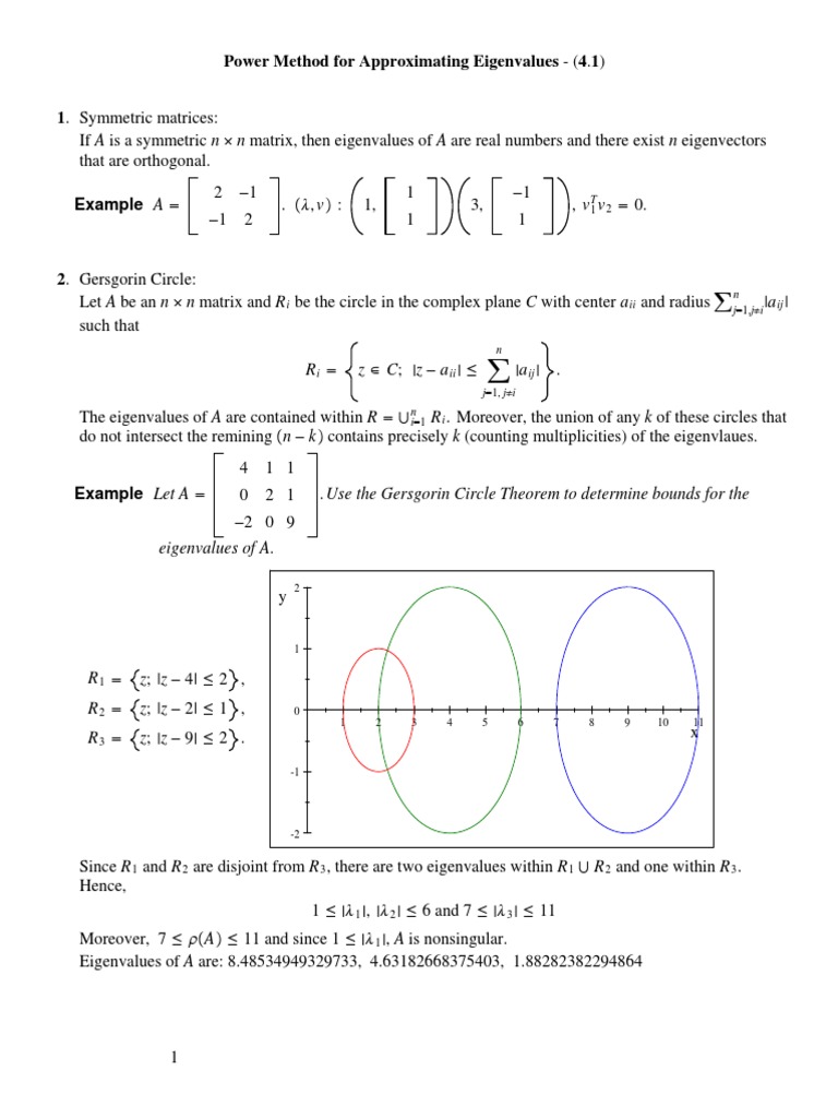 Power Method | PDF | Eigenvalues And Eigenvectors | Matrix (Mathematics)
