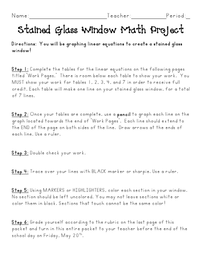 Stained Glass Window Grade Level | PDF | Teaching Mathematics