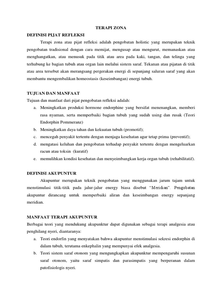 Materi IV Terapi Zona | PDF