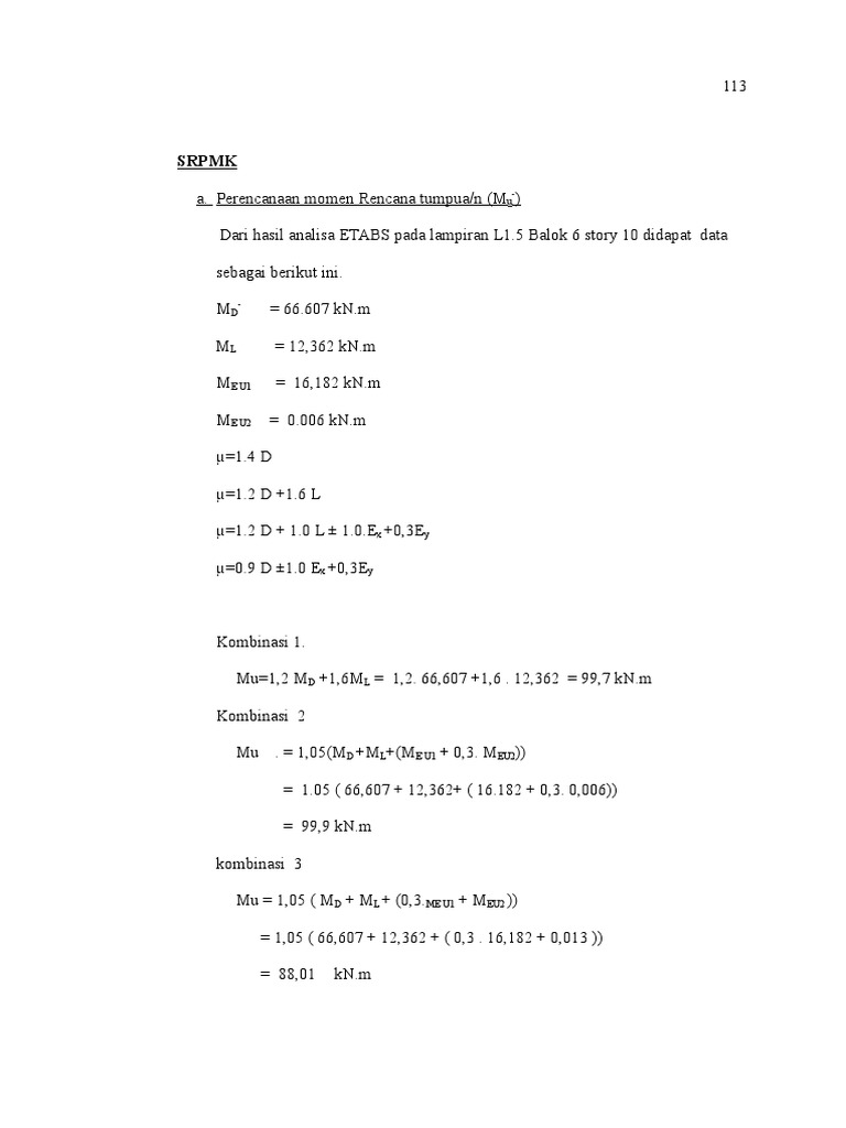 Contoh Perhitungan SRPMK | PDF