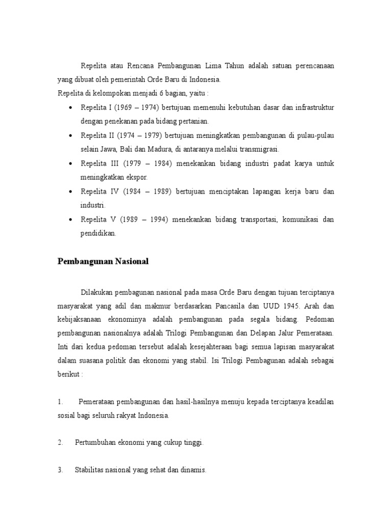 Program Repelita | PDF