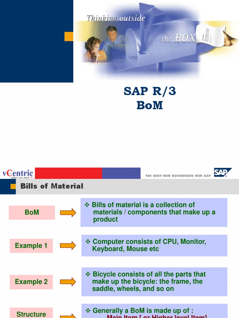 Sap R/3 Bom | PDF | Computing | Business