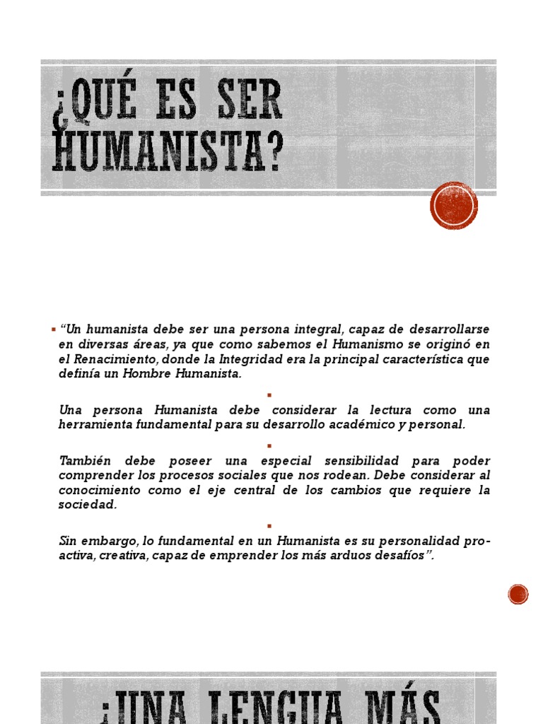 Qué Es Ser Humanista | PDF | Ciencias sociales