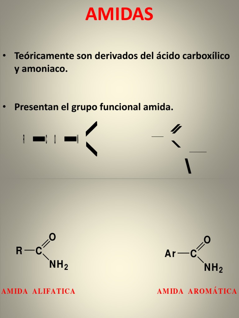 Guía de Amidas: Estructura y Usos | PDF | Amida | Amoníaco
