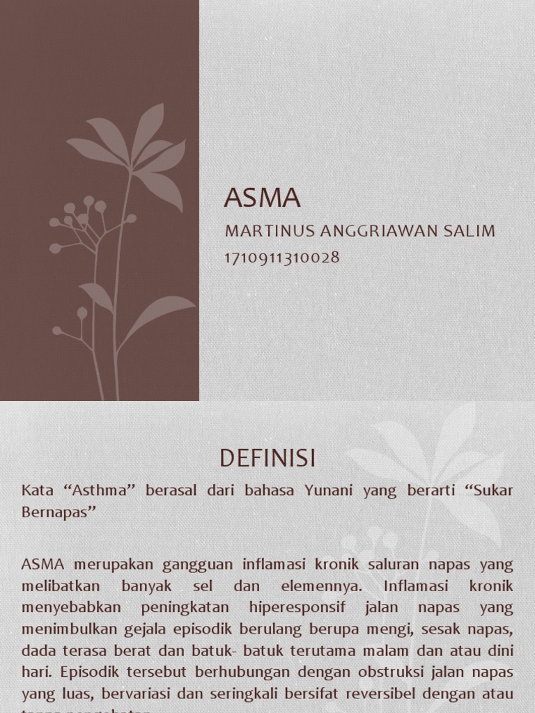 Definisi dan Epidemiologi Asma | PDF