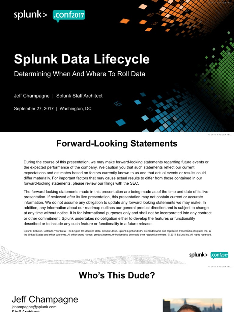 Splunk Data Life Cycle Determining When and Where To Roll Data | PDF ...