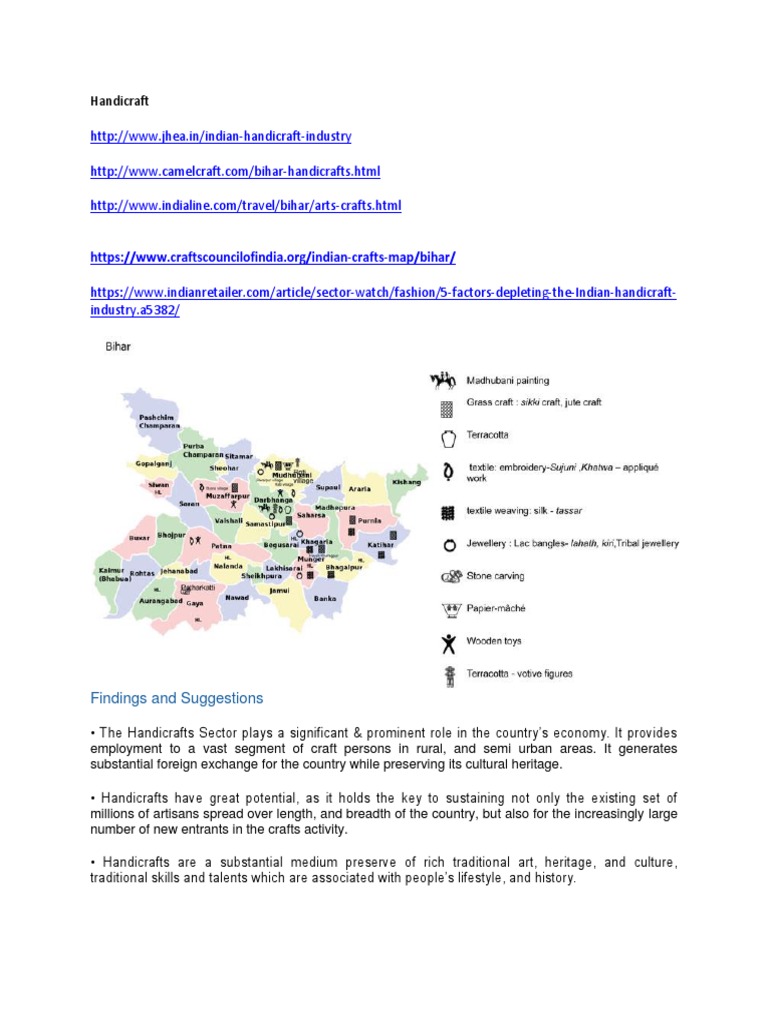 Handicraft Bihar | PDF | Crafts | Decorative Arts