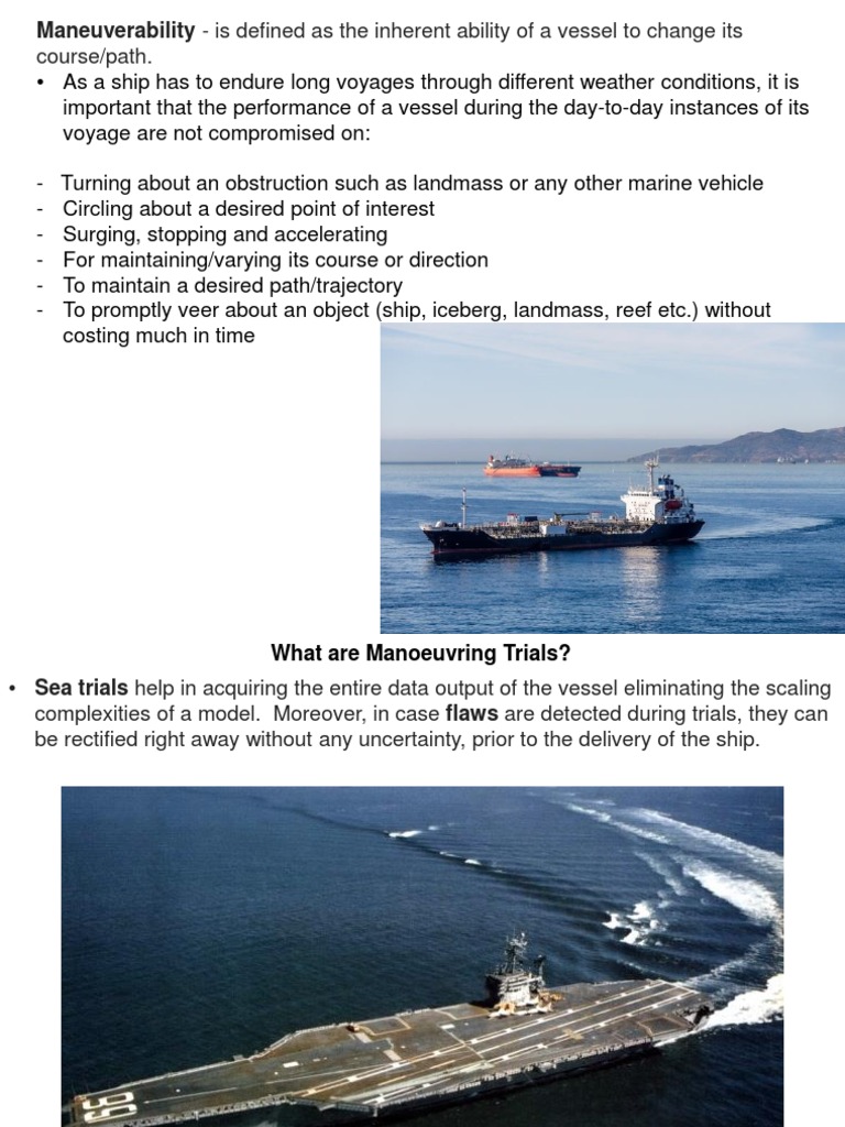 Ship Maneuverability and Turning Circle | PDF | Rudder | Ships