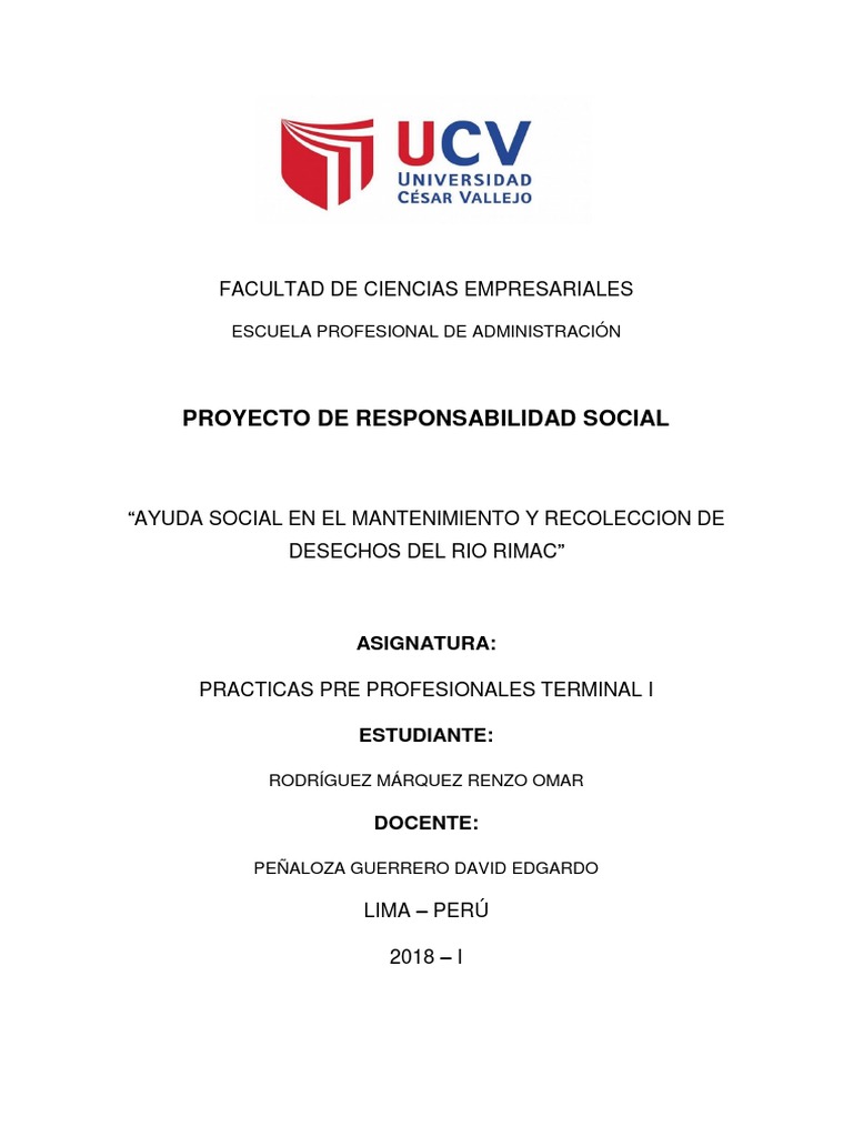 Proyecto de Responsabilidad Social | PDF | Residuos | Contaminación