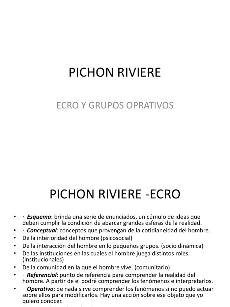 Pichon Riviere | Realidad | Dialéctico