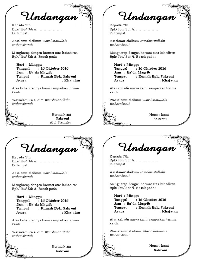 Undangan KOLOM 4 | PDF