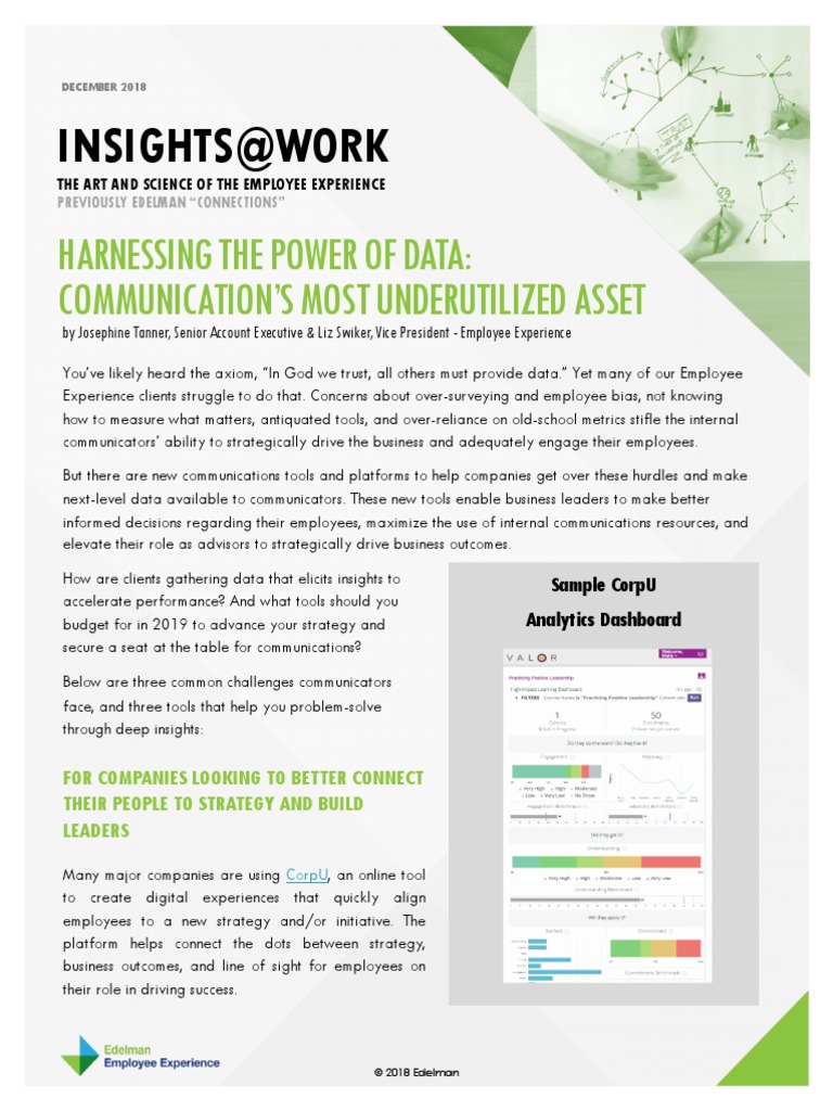 Harnessing The Power of Data | PDF | Analytics | Organizational Culture