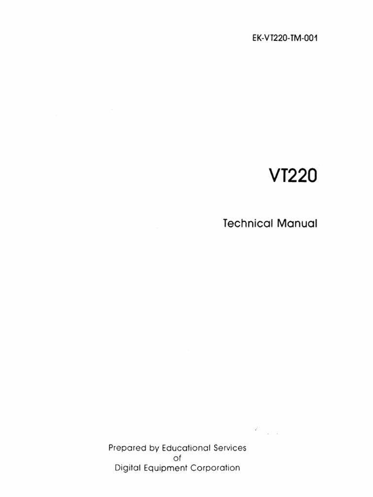 DEC VT220 Technical Manual | PDF | Input/Output | Random Access Memory