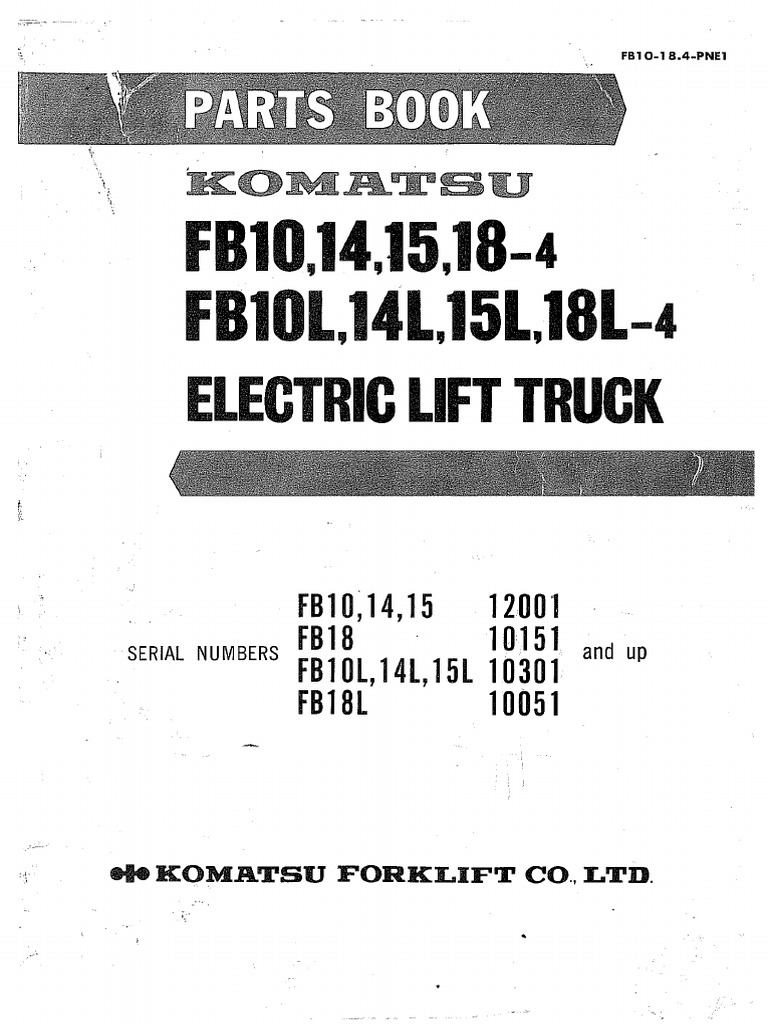 Komatsu FB10.14.15.18 (L) - 4 | PDF