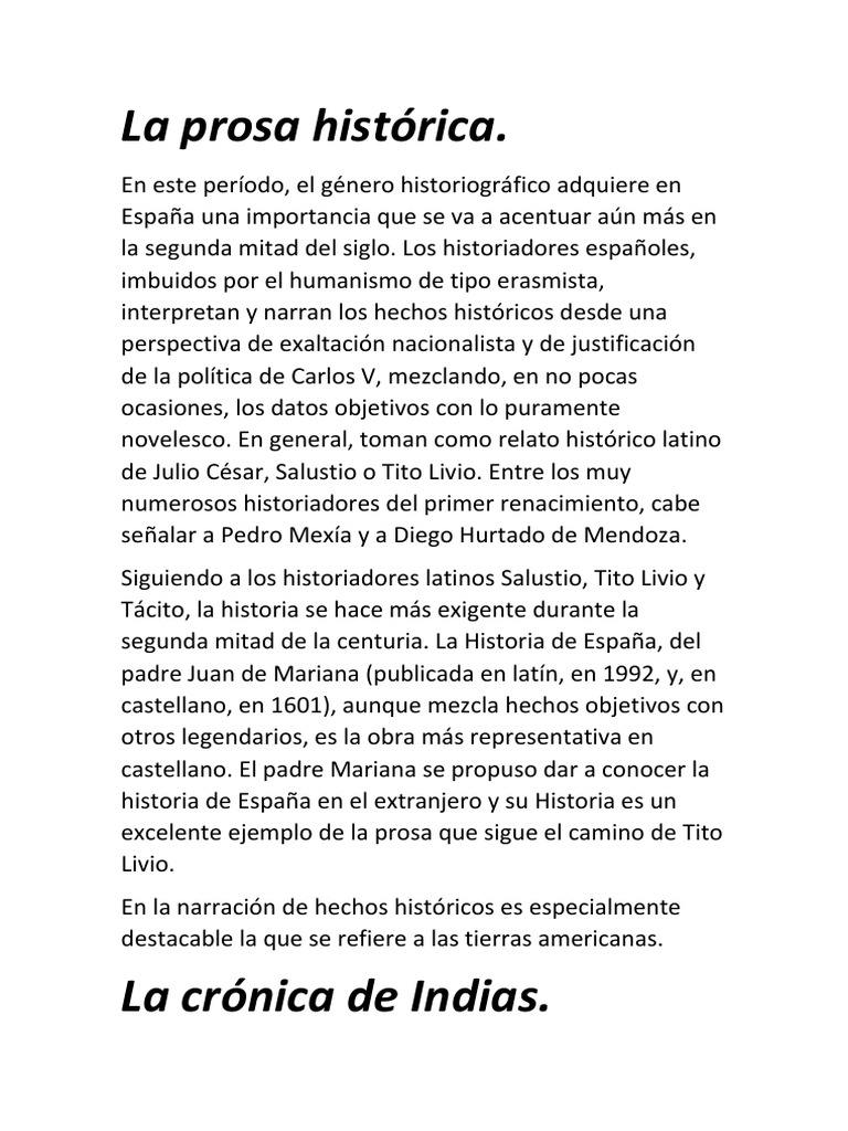 La Prosa Histórica | PDF | Historiografía | Retórica