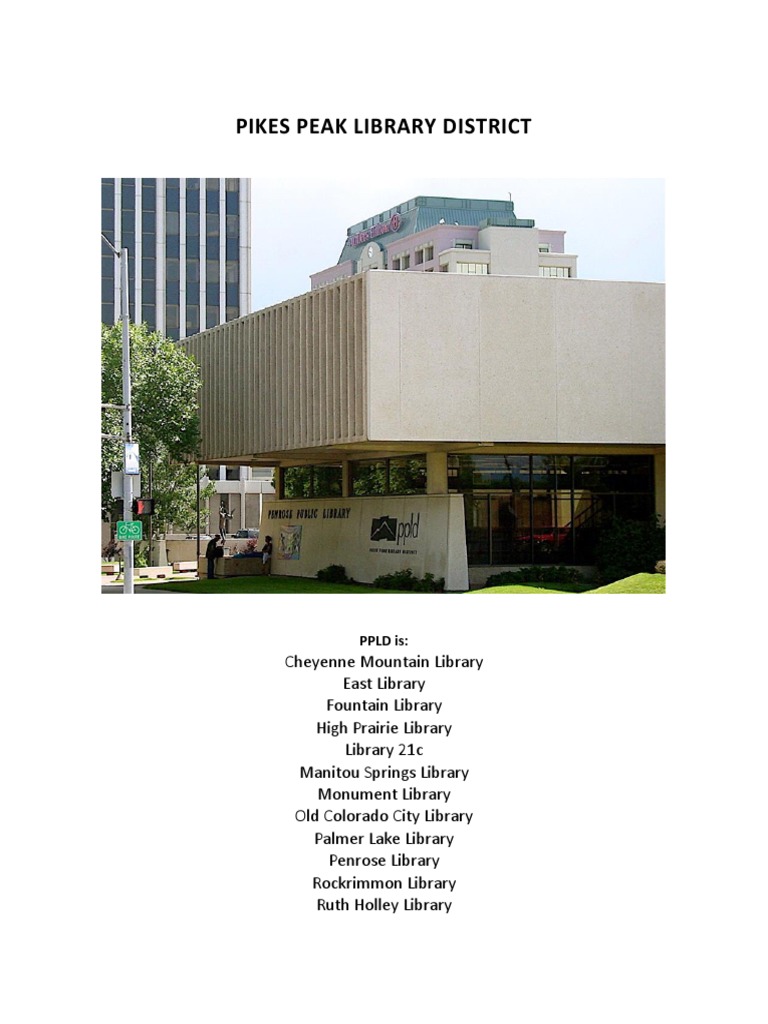 Pikes Peak Library District | PDF | Colorado | Libraries