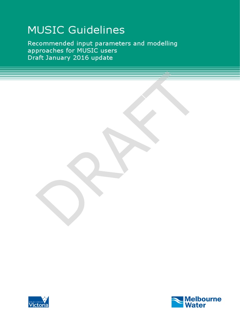 Melbourne Water MUSIC Modelling Guidelines | PDF | Stormwater | Wetland