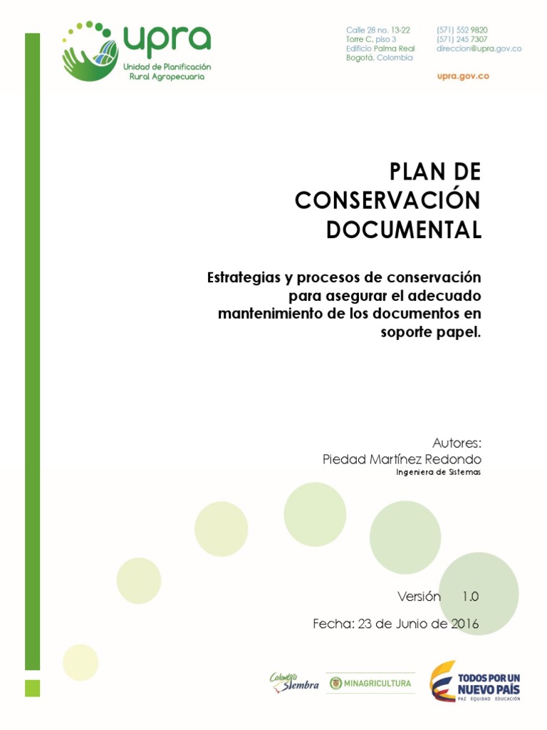 Plan de Conservación Documental | PDF | Archivo de computadora