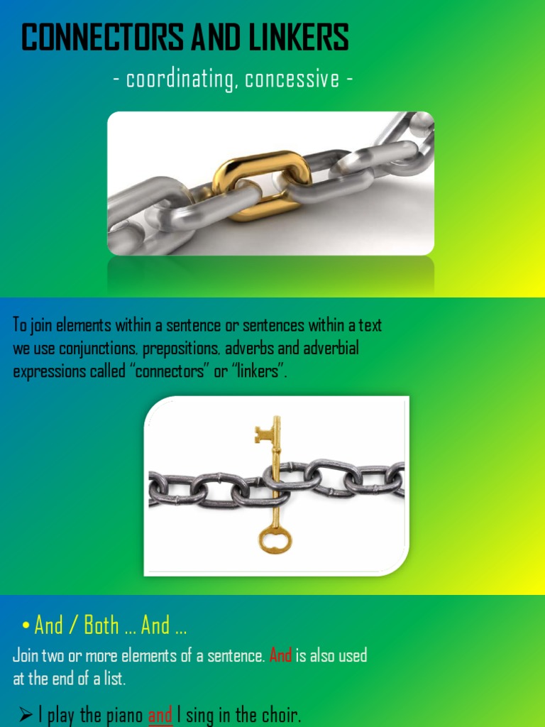 Coordinating, Concessive - : Connectors and Linkers | PDF