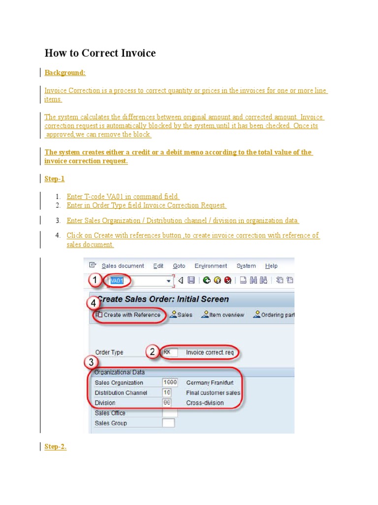 How To Correct Invoice | PDF | Business | Finance & Money Management