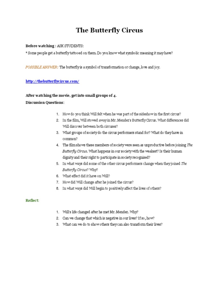 The Butterfly Circus | PDF