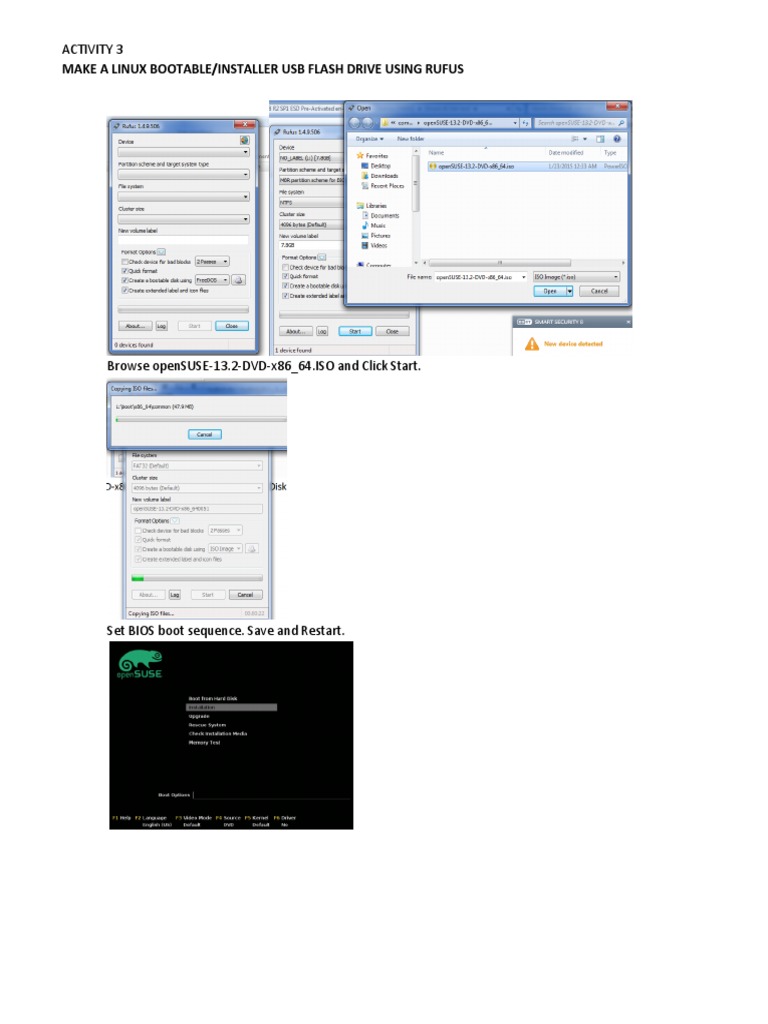 Make A Linux Bootable/Installer Usb Flash Drive Using Rufus: Activity 3 | PDF