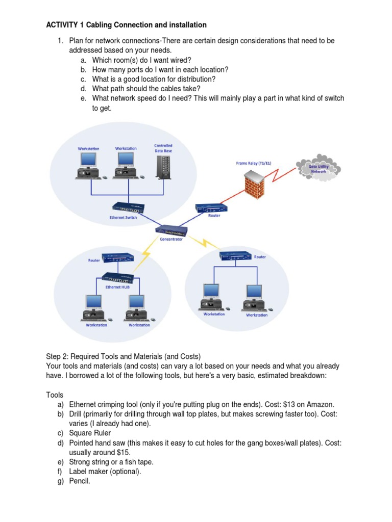 Cabling Connection and Installation | PDF | Electrical Connector ...