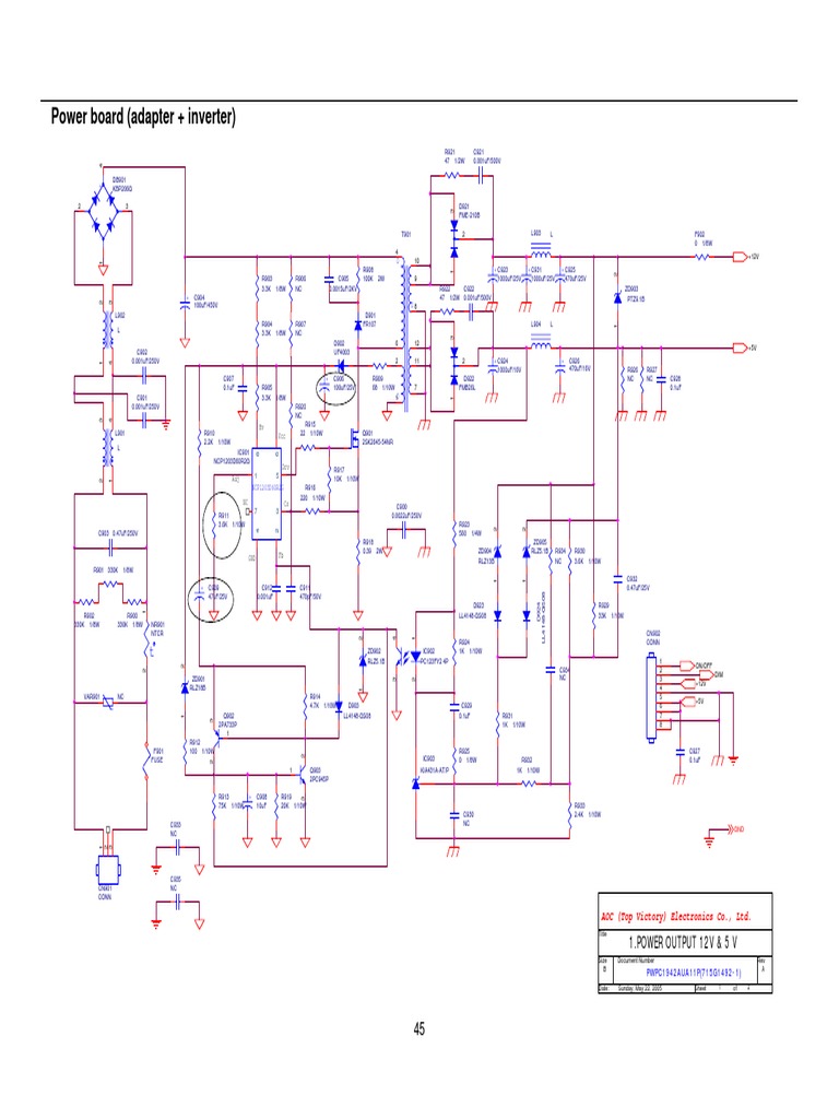 NCP1203D (203D6) - Ba9741f Ipboard TPV Pwpc1942aua11p (715G1492-1) | PDF