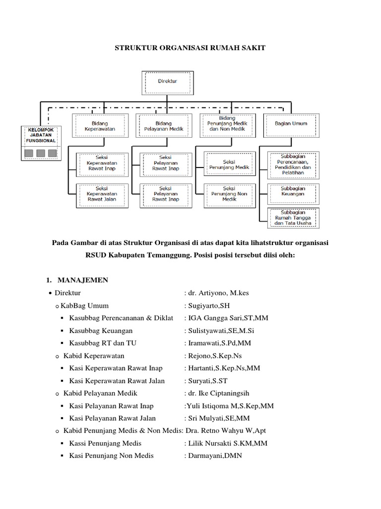 Struktur Organisasi Rumah Sakit