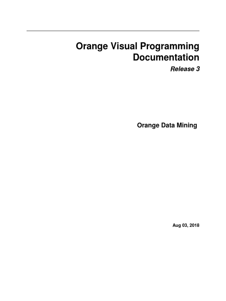 Orange Visual Programming | PDF | File Format | Microsoft Excel